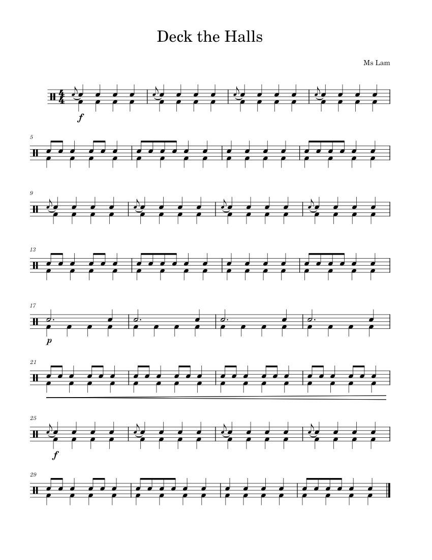 deck the halls backing