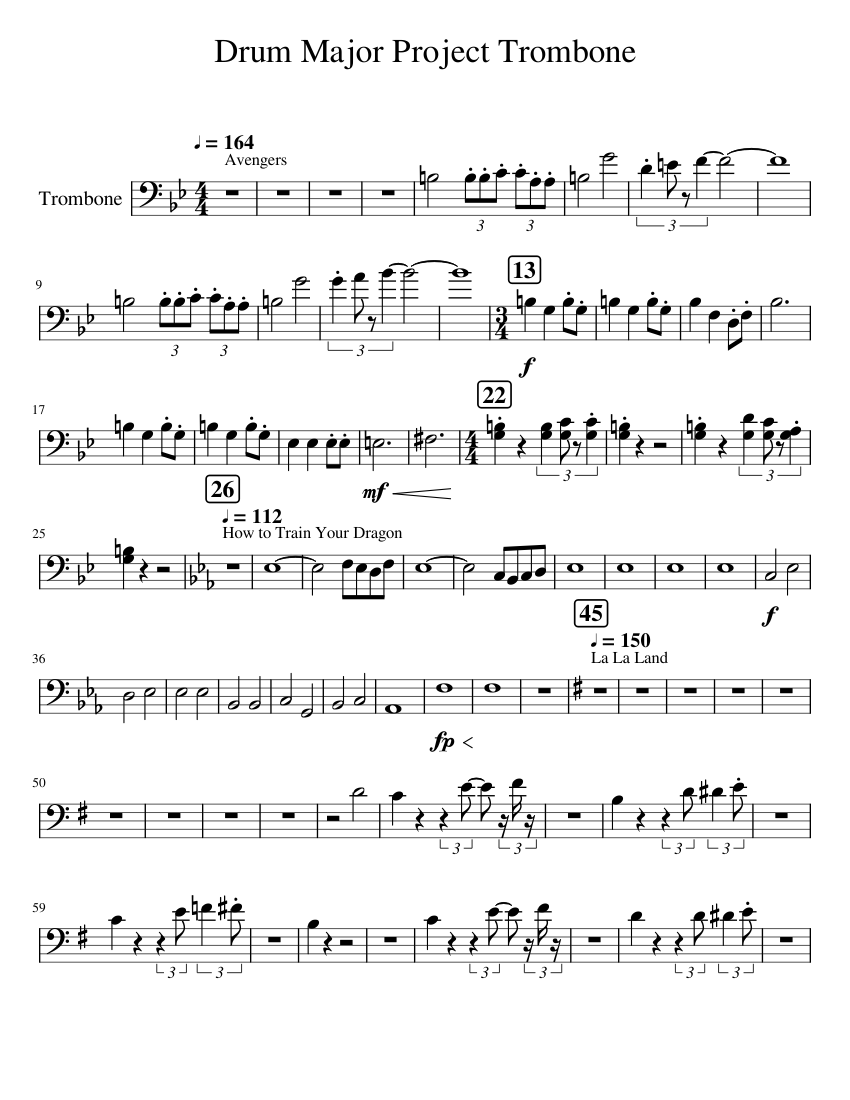 Drum Major Project Trombone Sheet music for Trombone (Solo) | Musescore.com