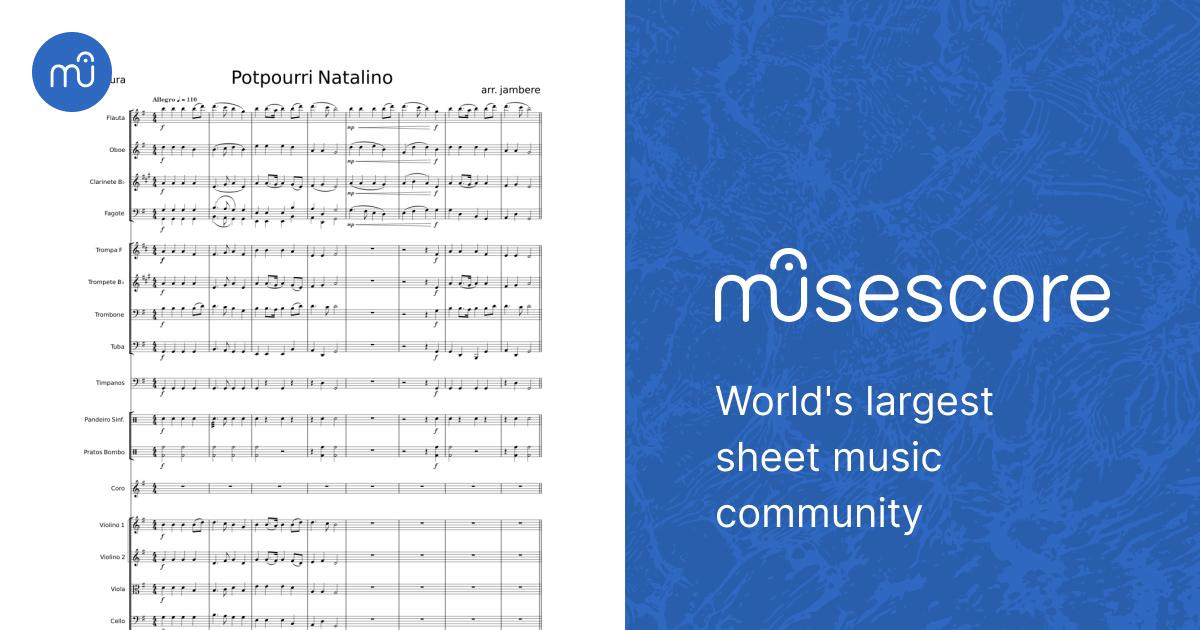 Potpourri Natalino Sheet Music for Trombone, Tuba, Flute, Oboe & more ...