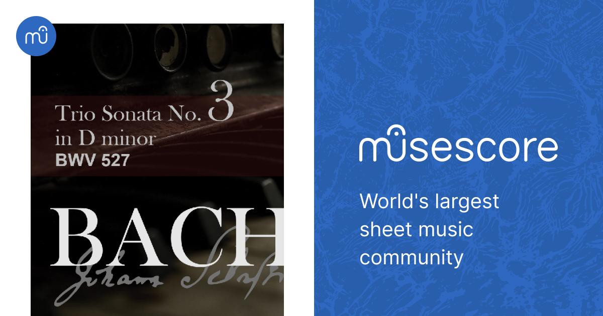 Organ Sonata No.3 in D minor, BWV 527 – Johann Sebastian Bach Sheet Music for Organ (Solo ...