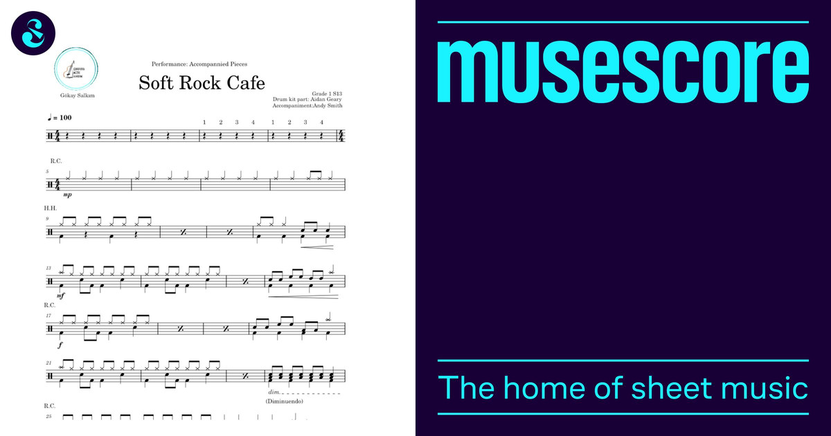Soft Rock Cafe Grade 1 S13 – Çukurova Müzik Akademi Sheet Music for ...