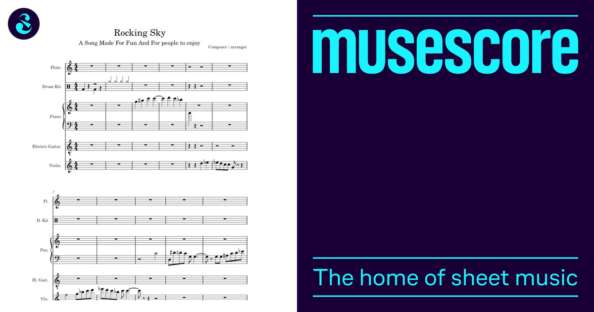 Rocking Sky – michaelgbmmm1 Sheet Music for Piano, Flute, Violin ...
