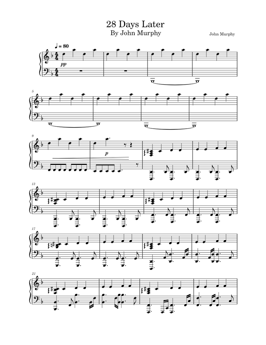 28 days later - in the house - in a heartbeat – Misc Soundtrack 28 Days ...