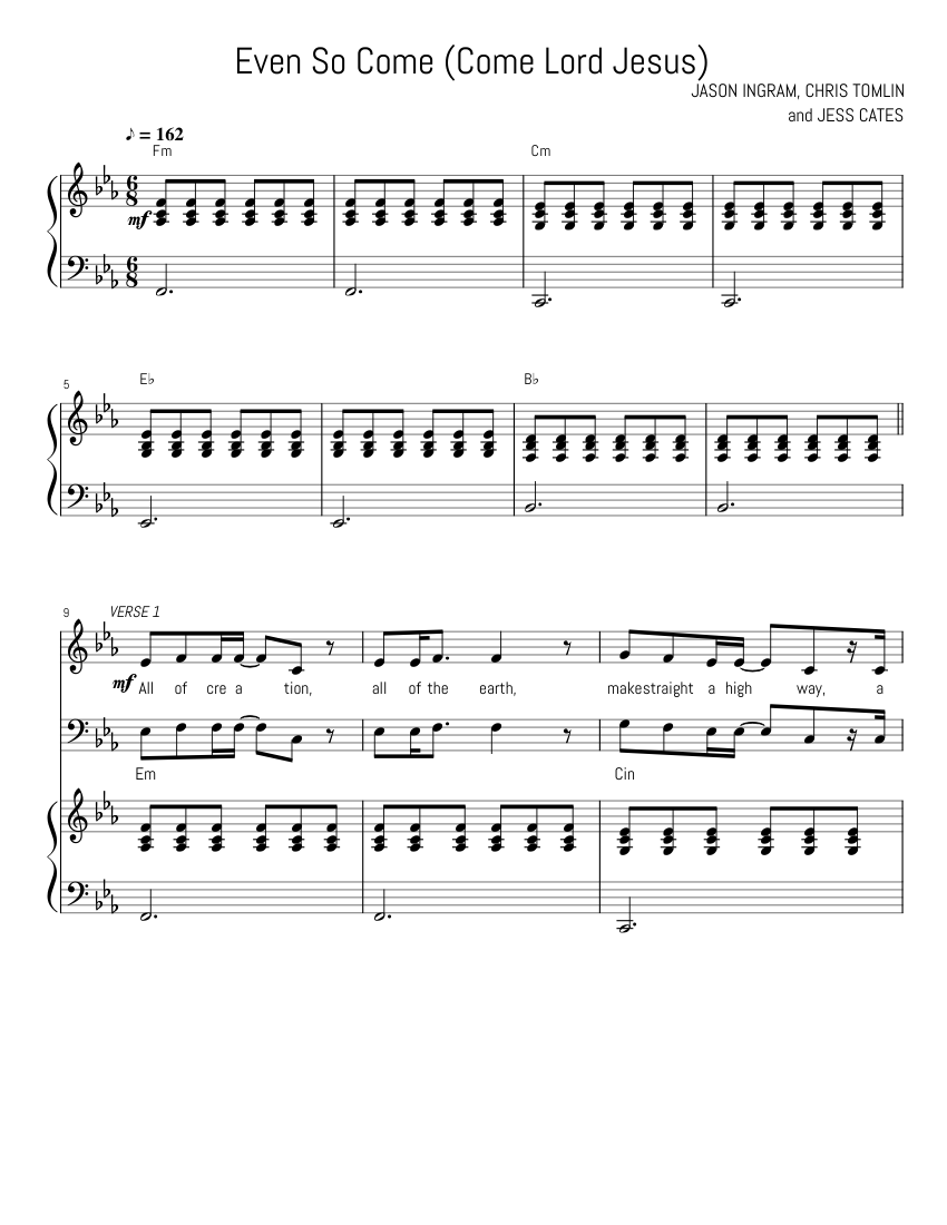 Even So Come (Come Lord Jesus), JASON INGRAM, CHRIS TOMLIN and JESS ...