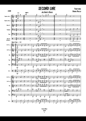 Play Official version of Second Line Sheet Music by Wynton Marsalis for ...