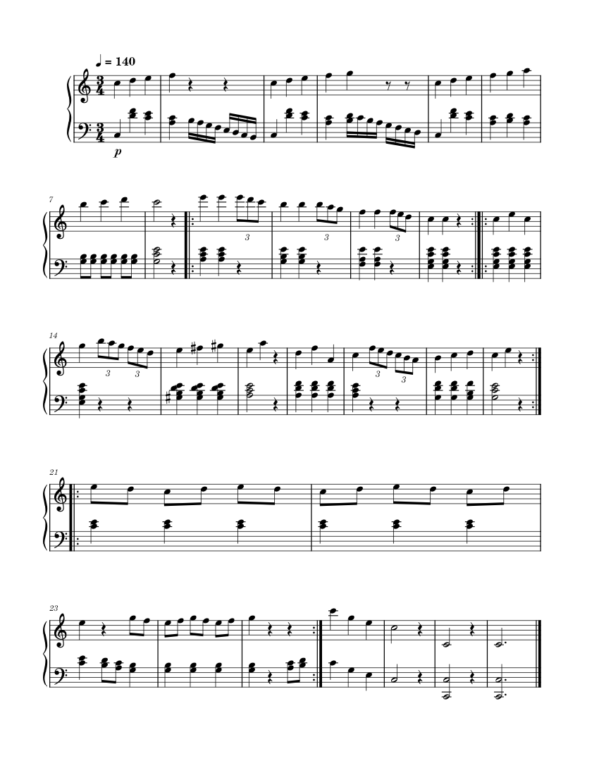 Piano 261 Sheet Music for Harpsichord (Solo) | MuseScore.com