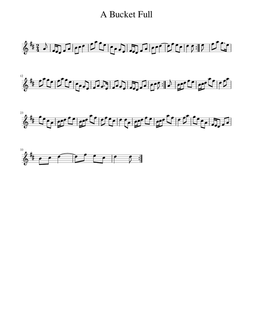 A Bucket Full Sheet music for Piano (Solo) Easy | Musescore.com