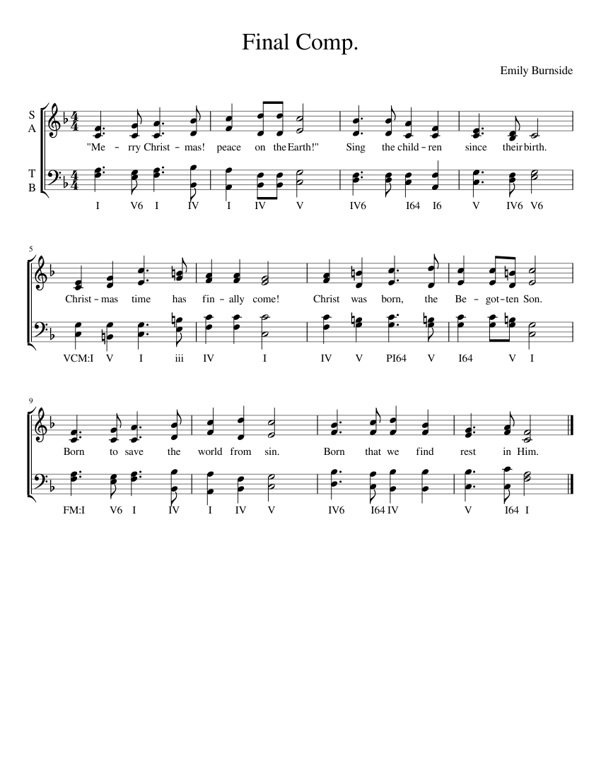 Final Comp Sheet music for Vocals (Choral) | Musescore.com