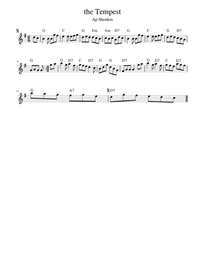the Tempest Sheet music for Piano (Solo) Easy | Musescore.com