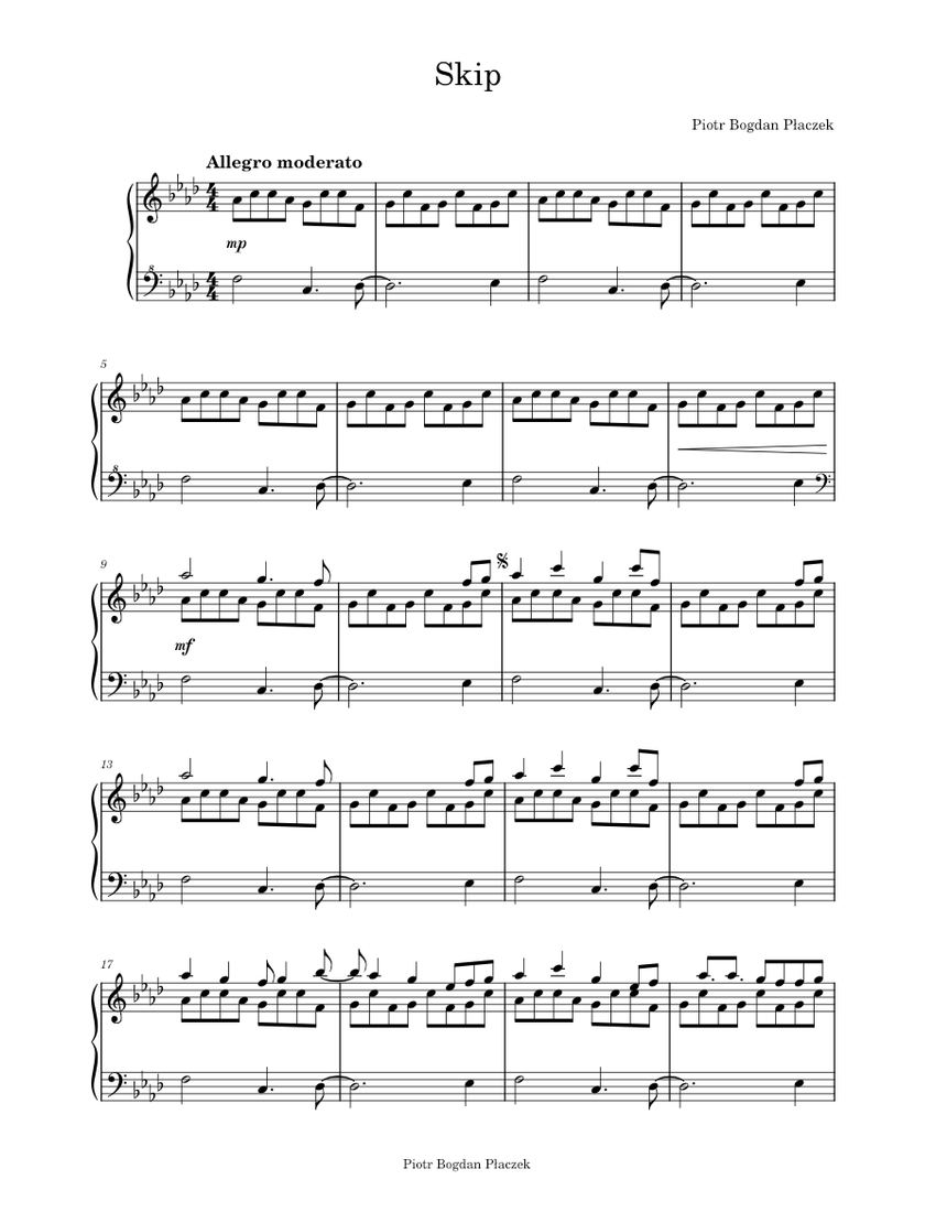 Skip Sheet music for Piano (Solo) | Musescore.com