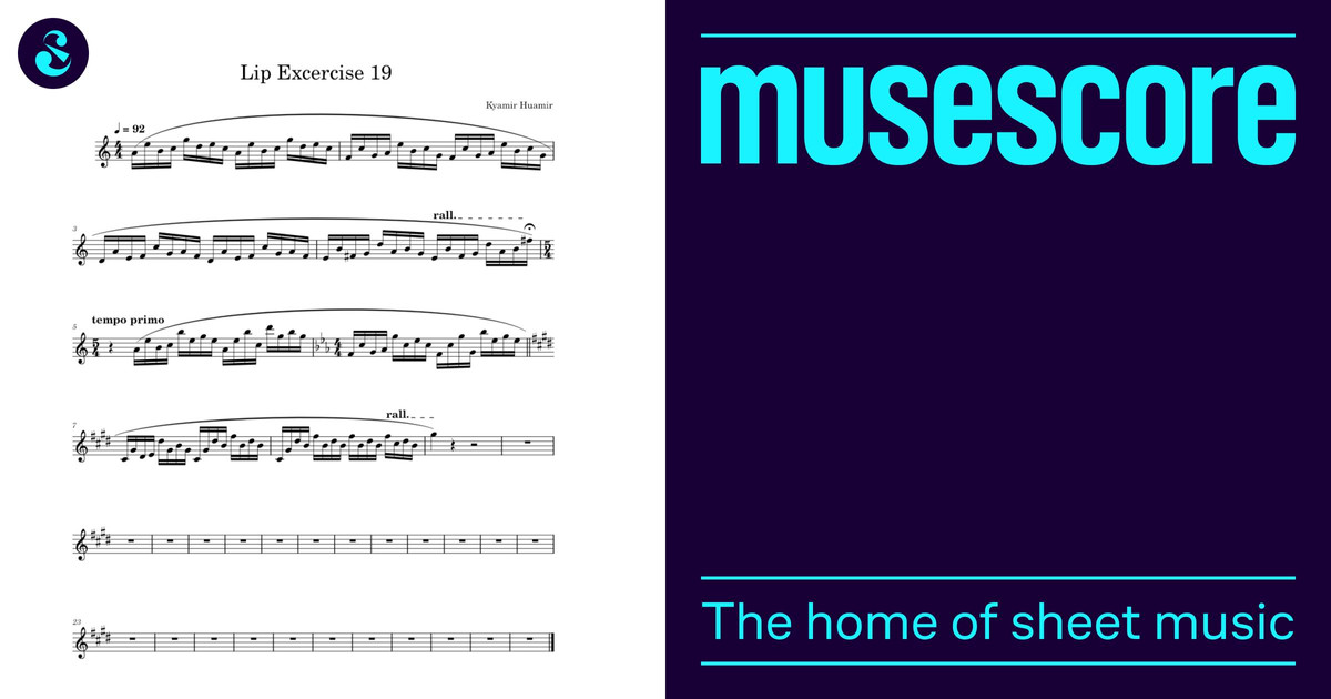 Lip exercise 19 – Nathan Ost Sheet Music for Trumpet other (Solo ...