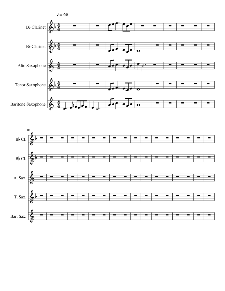 yeet yeet Sheet music for Clarinet in b-flat, Saxophone alto, Saxophone ...