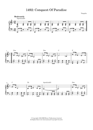 Play Official version of 1492: The Conquest of Paradise Theme Sheet ...
