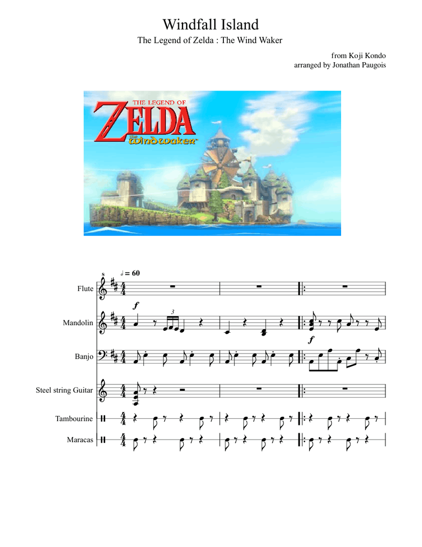 Windfall Island | The Legend of Zelda : The Wind Waker Sheet Music for ...