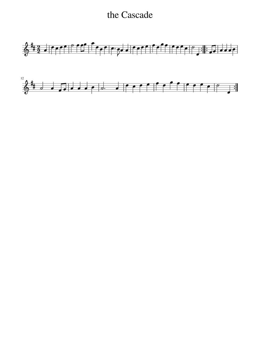 the Cascade Sheet music for Piano (Solo) | Musescore.com