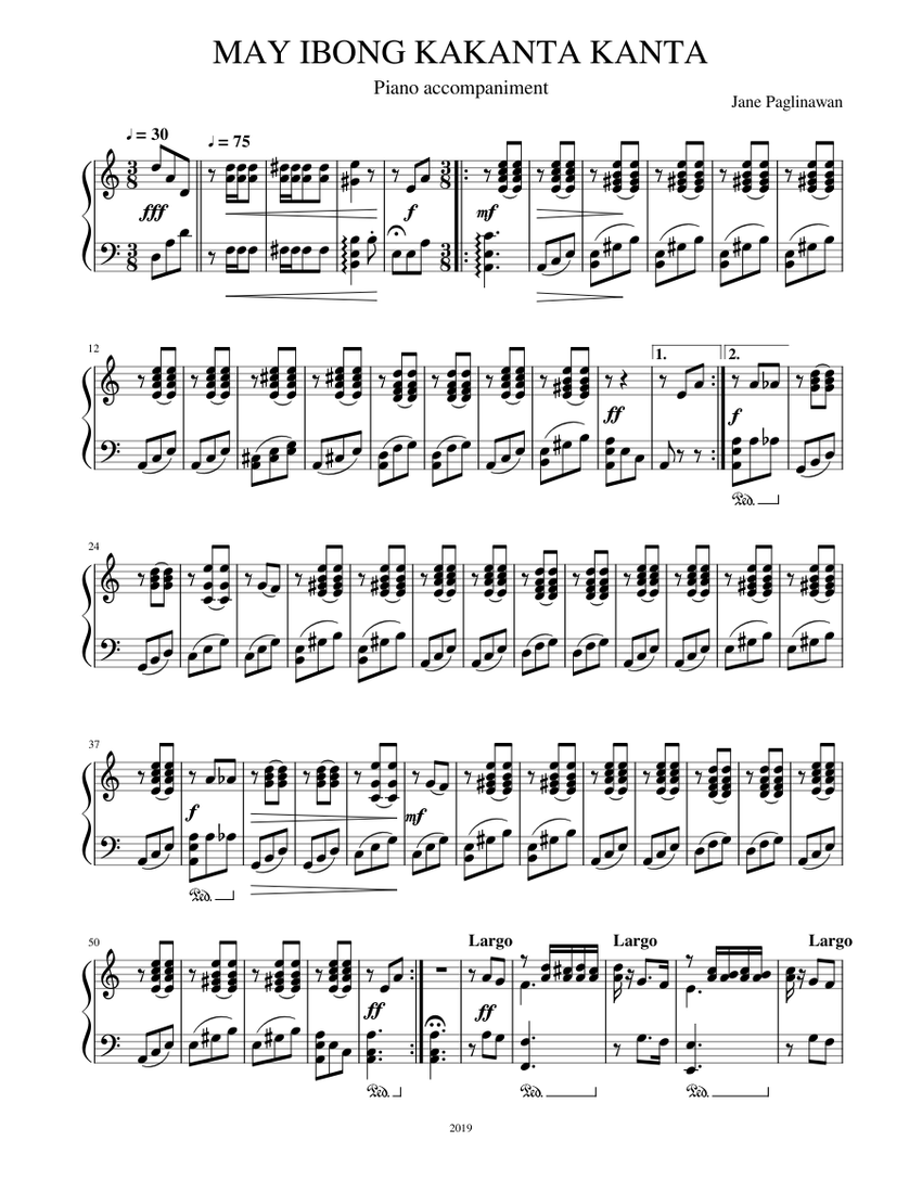 MAY_IBONG_KAKANTA_KANTA Sheet Music for Piano (Solo) easy | MuseScore.com
