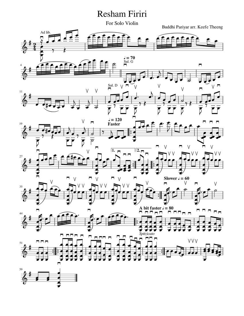 Resham Firiri Sheet music for Violin (Solo) | Musescore.com