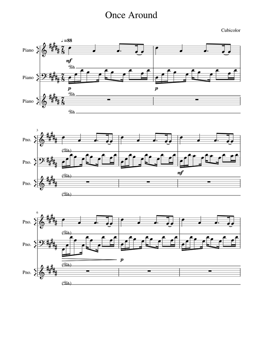 Once Around Sheet music for Piano (Piano Duo) | Musescore.com