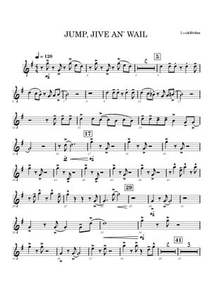 Jump jive and wail Sheet music for Piano, Saxophone alto, Saxophone ...
