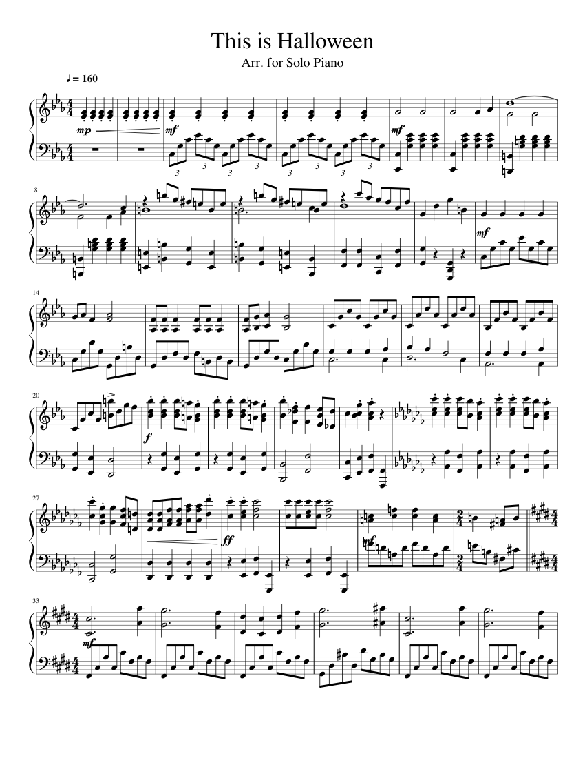 This is Halloween Sheet Music for Piano (Solo) | MuseScore.com