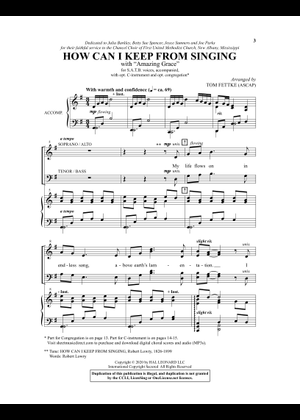 Play Official version of How Can I Keep From Singing Sheet Music by ...