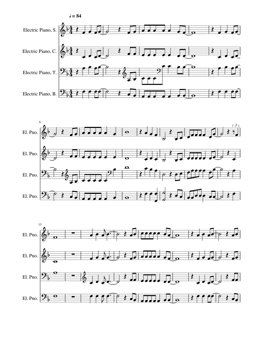 Que Tinguem Sort Sheet music for Piano (Mixed Quartet) | Musescore.com