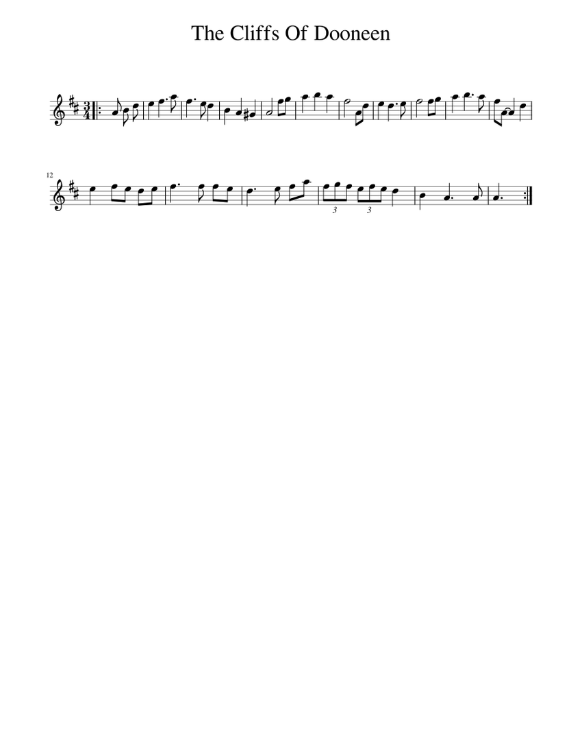 The Cliffs Of Dooneen Sheet music for Piano (Solo) Easy | Musescore.com