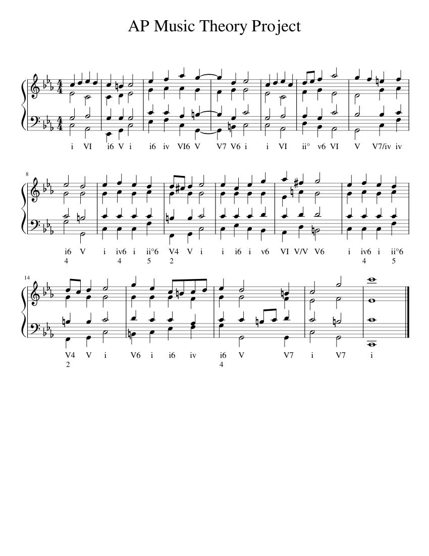 AP Music Theory Project Sheet music for Piano (SATB) | Musescore.com
