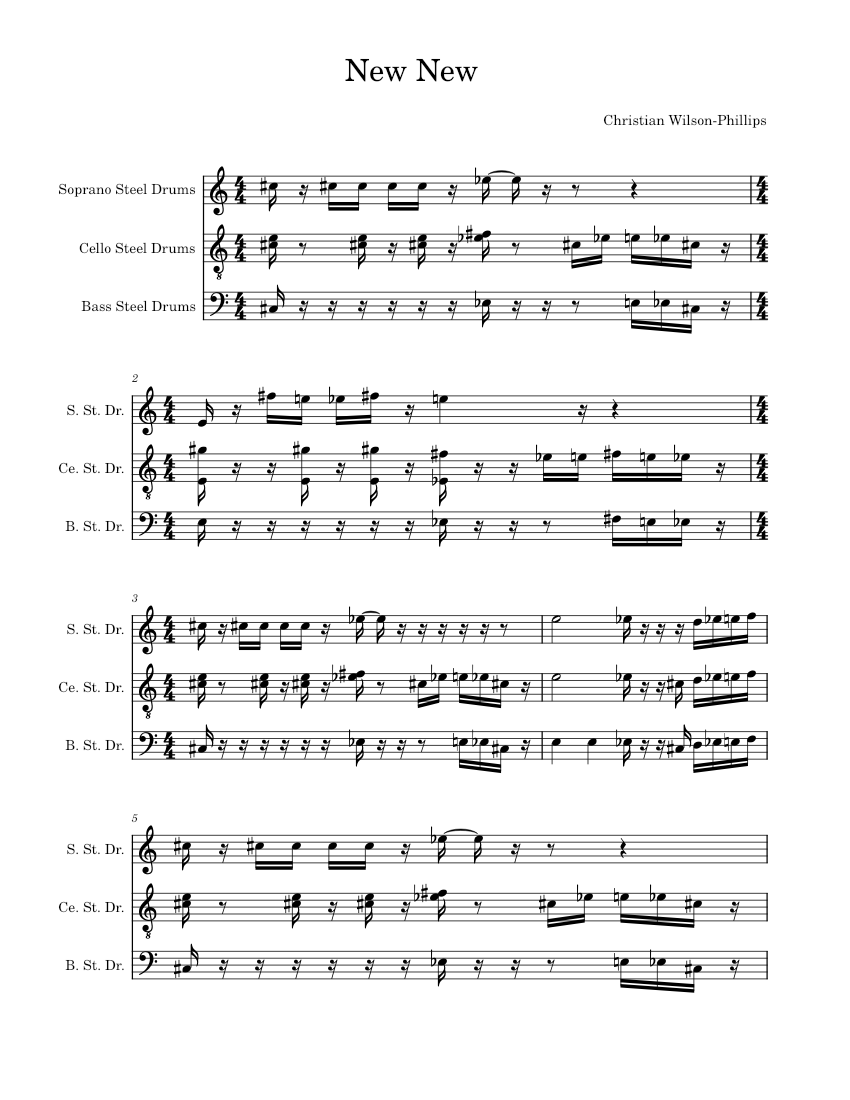 New New 2 Sheet music for Steel drums (Solo) | Musescore.com