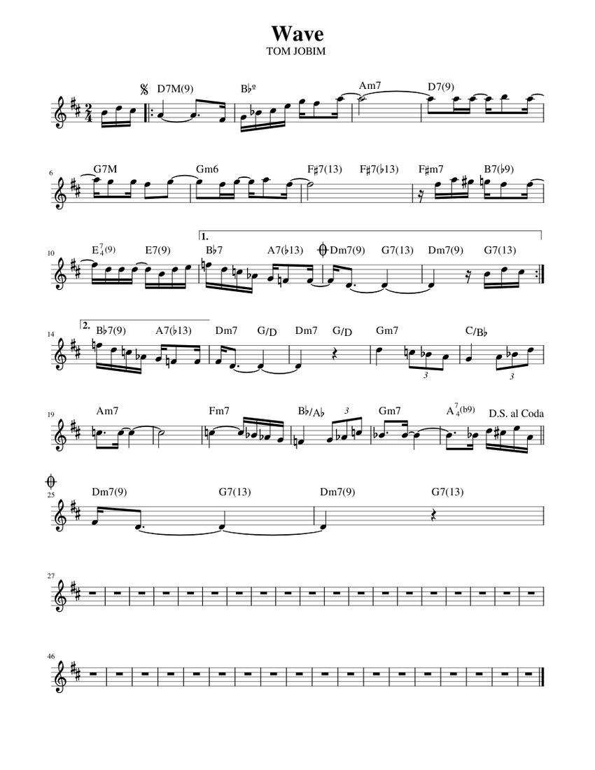 Wave Sheet music for Piano (Solo) Easy | Musescore.com