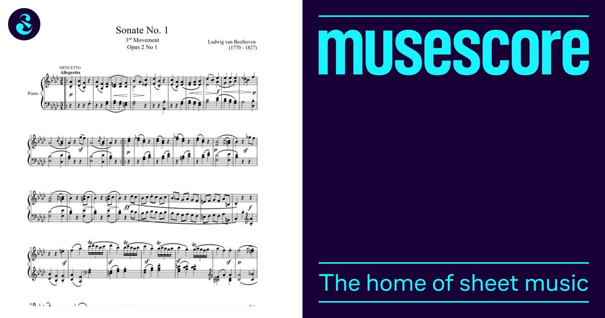 Sonate No. 1, 3rd Movement Sheet Music for Piano (Solo) | MuseScore.com