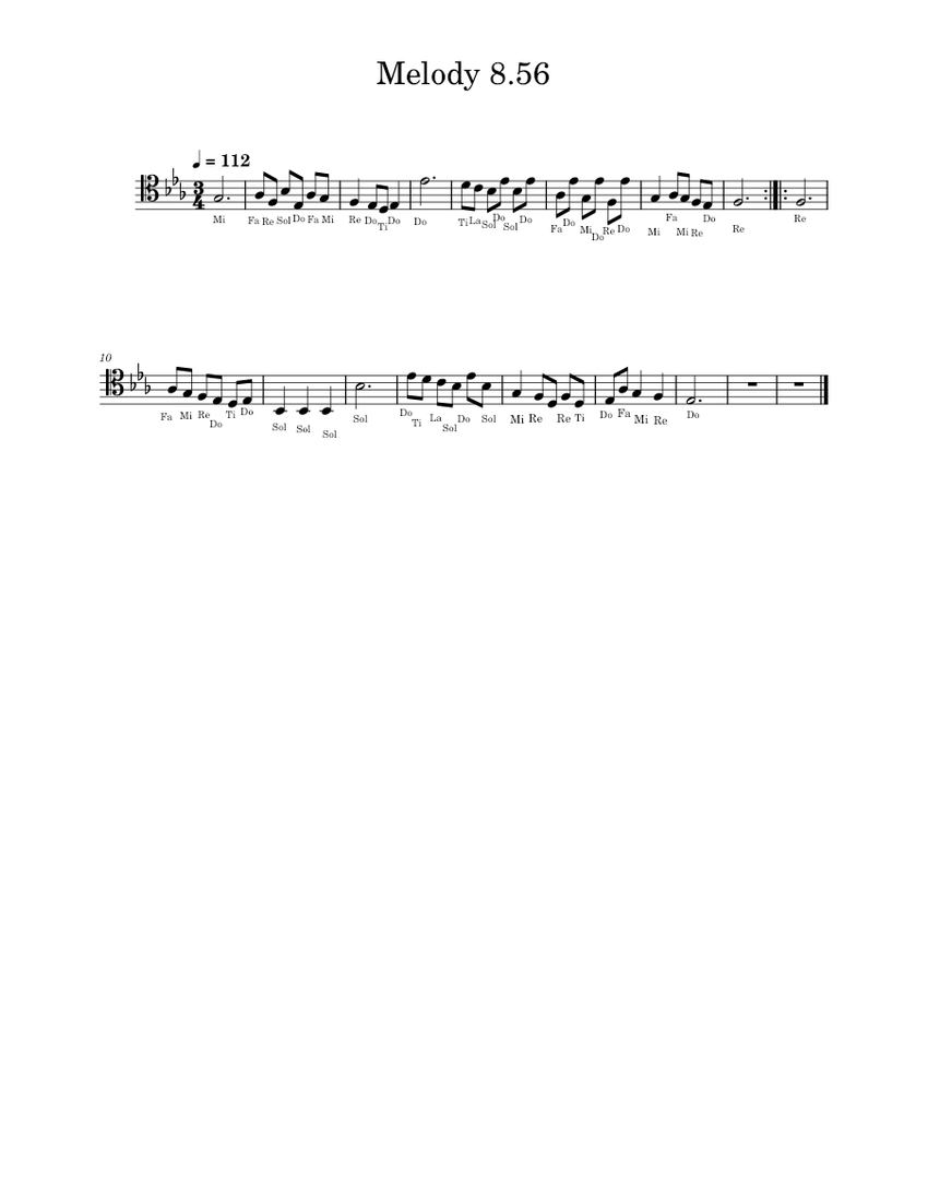 Melody 8.56 Sheet music for Piano (Solo) Easy | Musescore.com