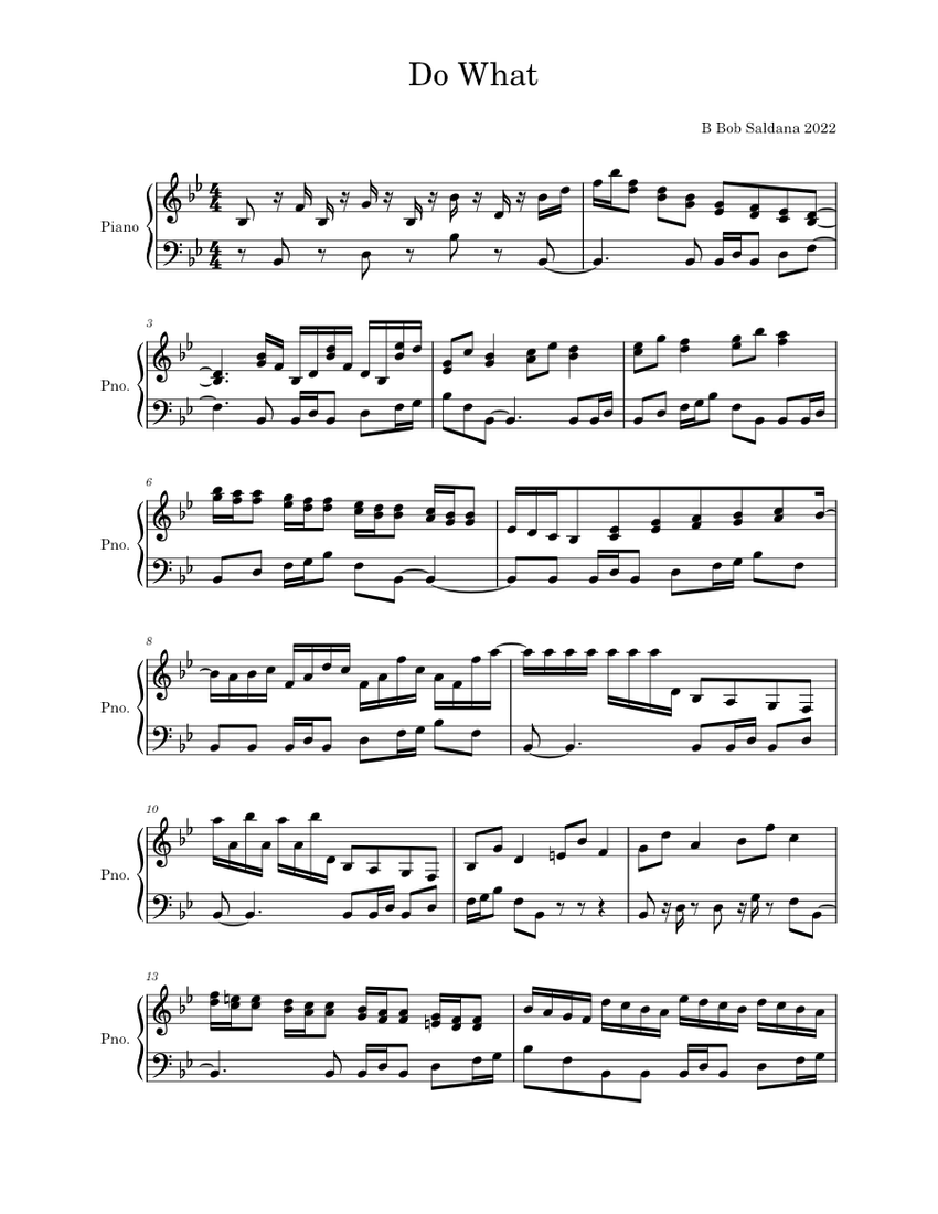 Do What Sheet music for Piano (Solo) | Musescore.com