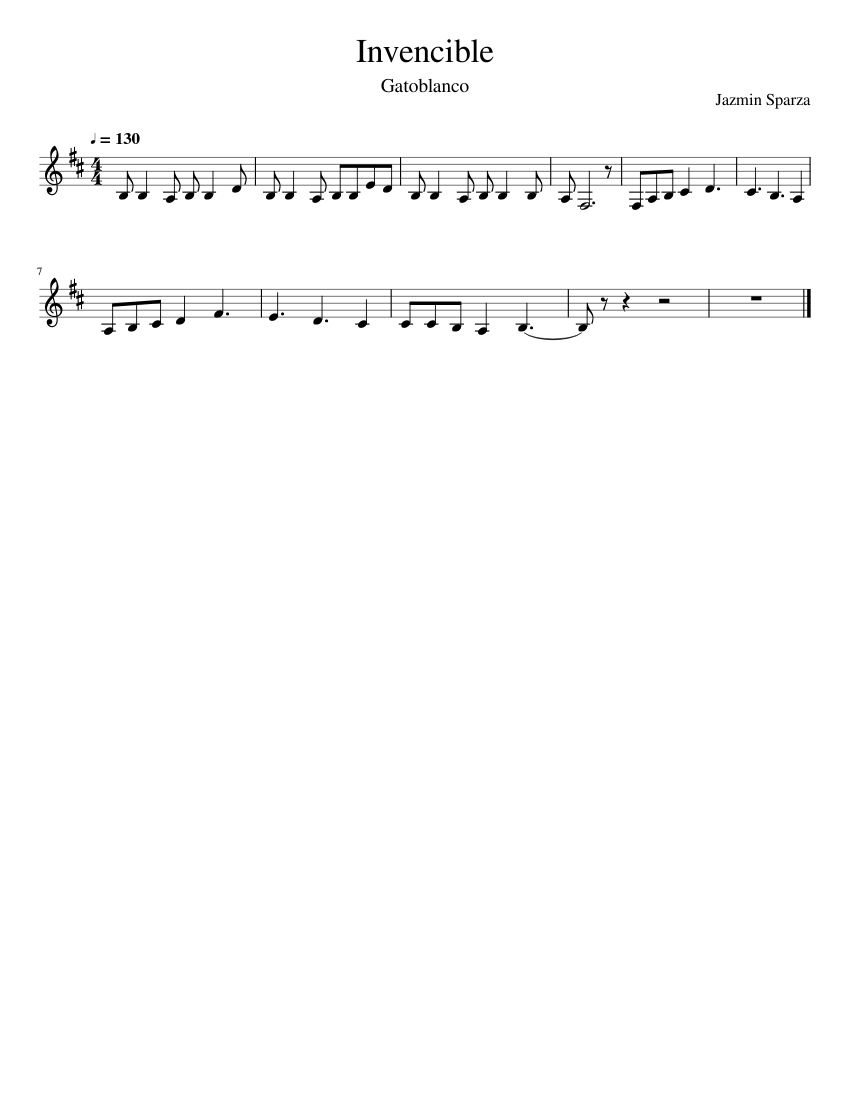 Invencible Sheet music for Piano (Solo) Easy | Musescore.com