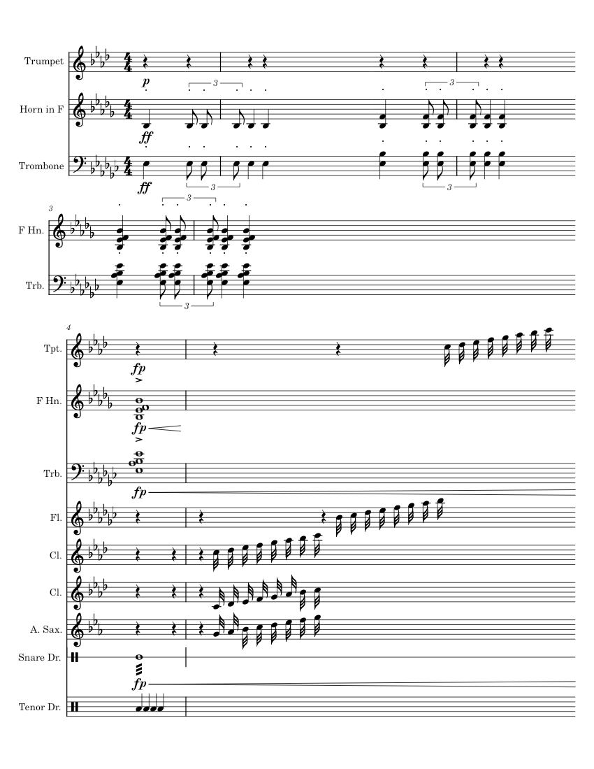 Industry Baby Marching Band Arrangement Sheet music for Trombone, Tuba, Flute, Saxophone alto ...