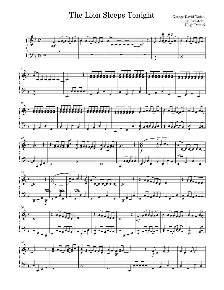 The Lion Sleeps Tonight – George David Weiss, Hugo Peretti, and Luigi ...