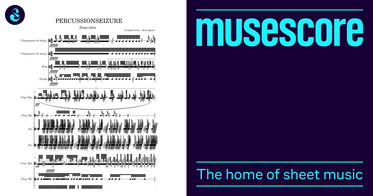 PERCUSSION SEIZURE Sheet music for Drum group (Percussion Quartet ...