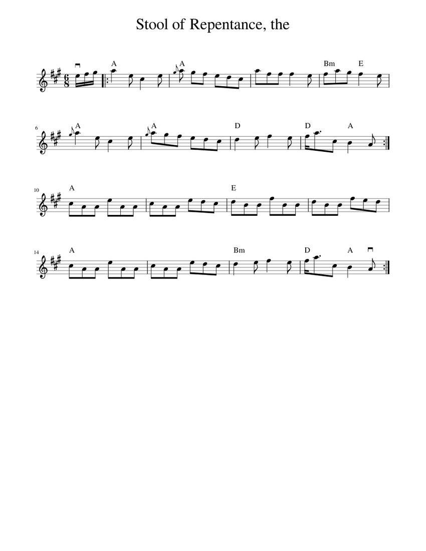 The Stool of Repentance Sheet music for Piano (Solo) | Musescore.com