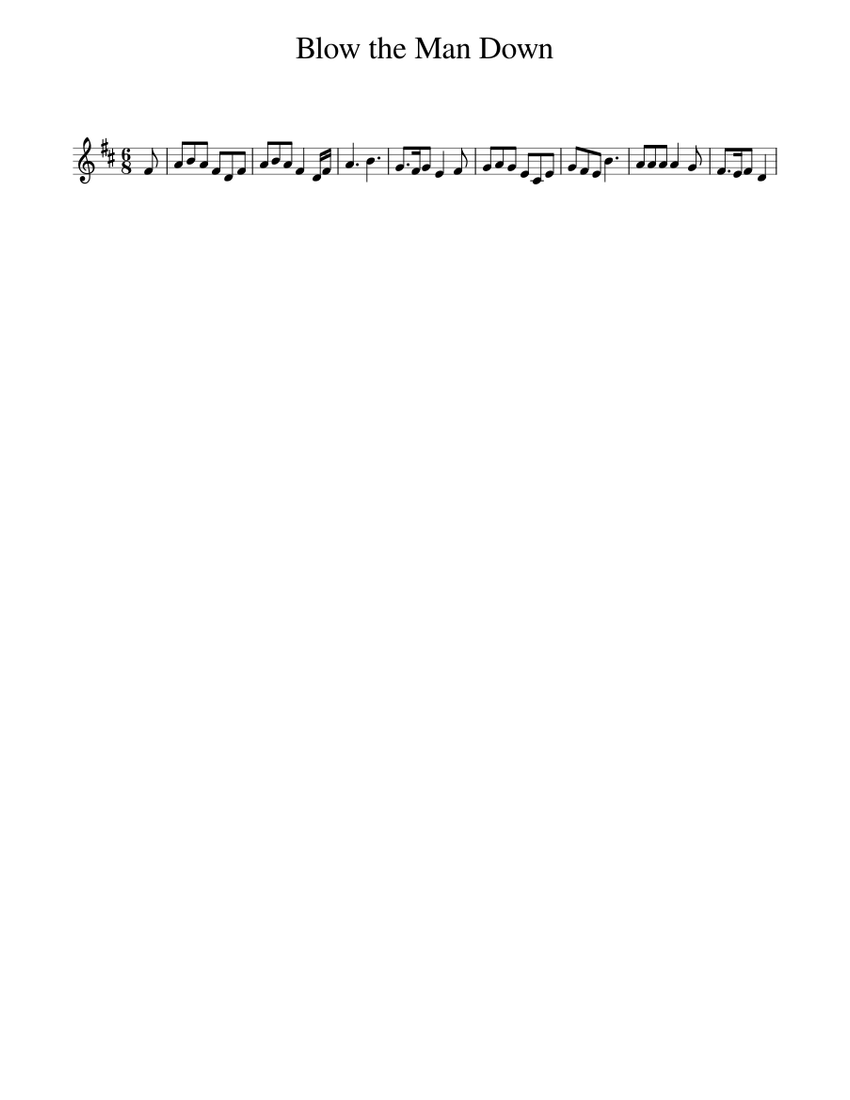 Blow the Man Down Sheet music for Piano (Solo) Easy | Musescore.com