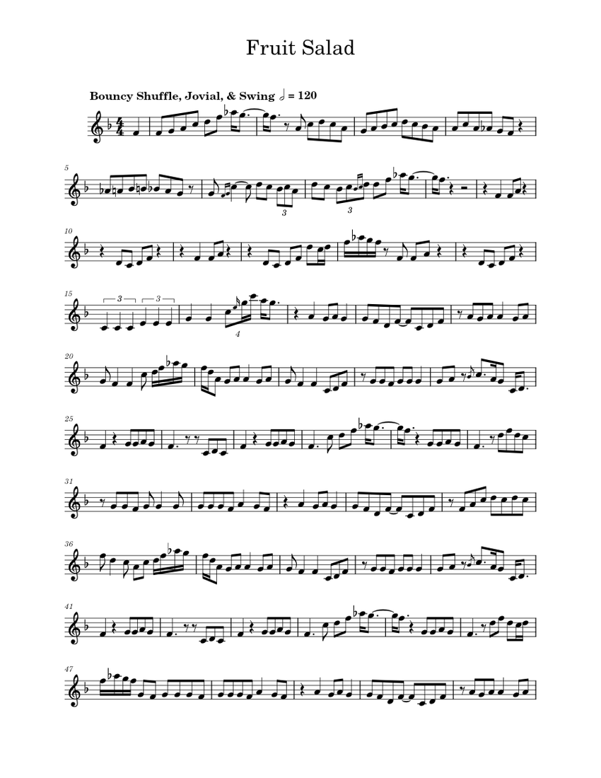 Fruit Salad Sheet music for Trumpet in b-flat (Solo) | Musescore.com