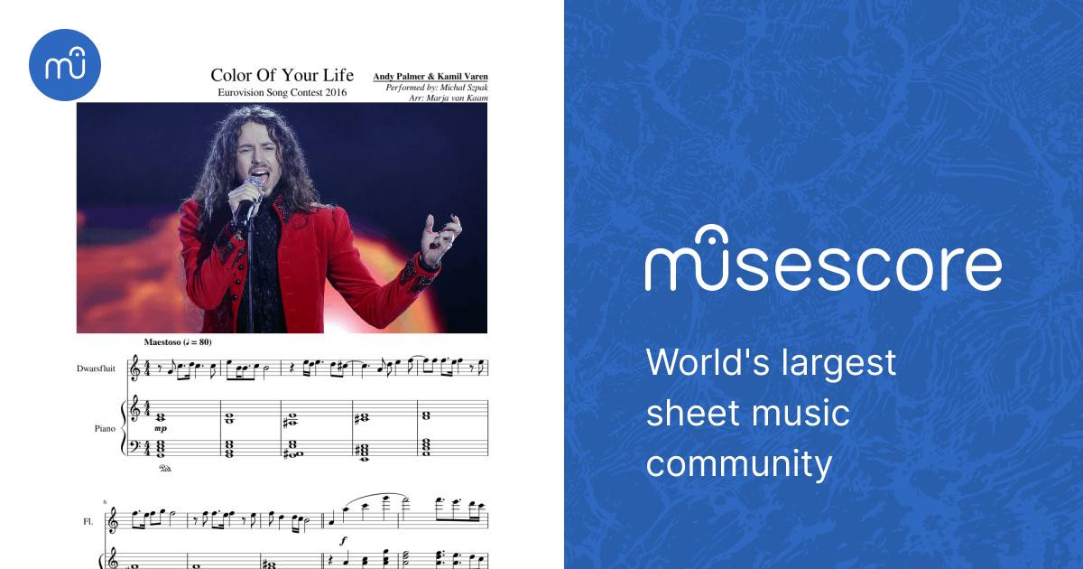 Color Of Your Life Sheet Music for Piano, Flute (Solo) | MuseScore.com