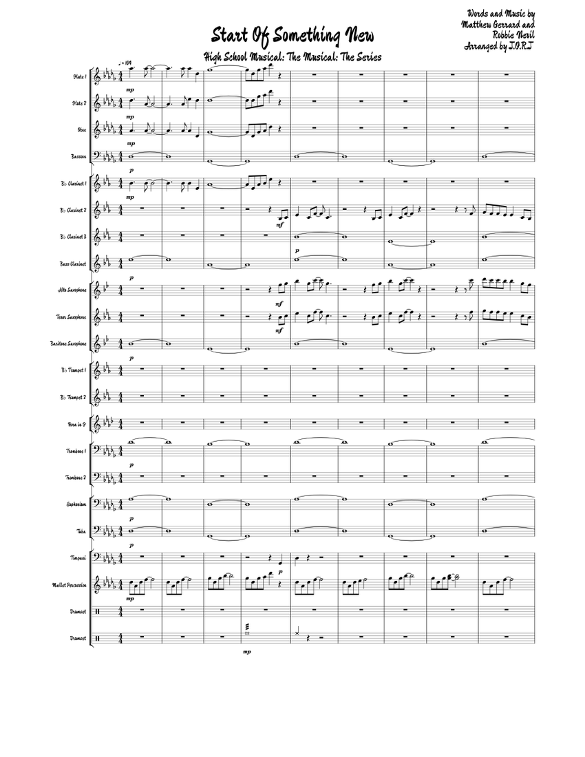 Start Of Something New | HSMTMTS Sheet Music for Trombone, Euphonium ...