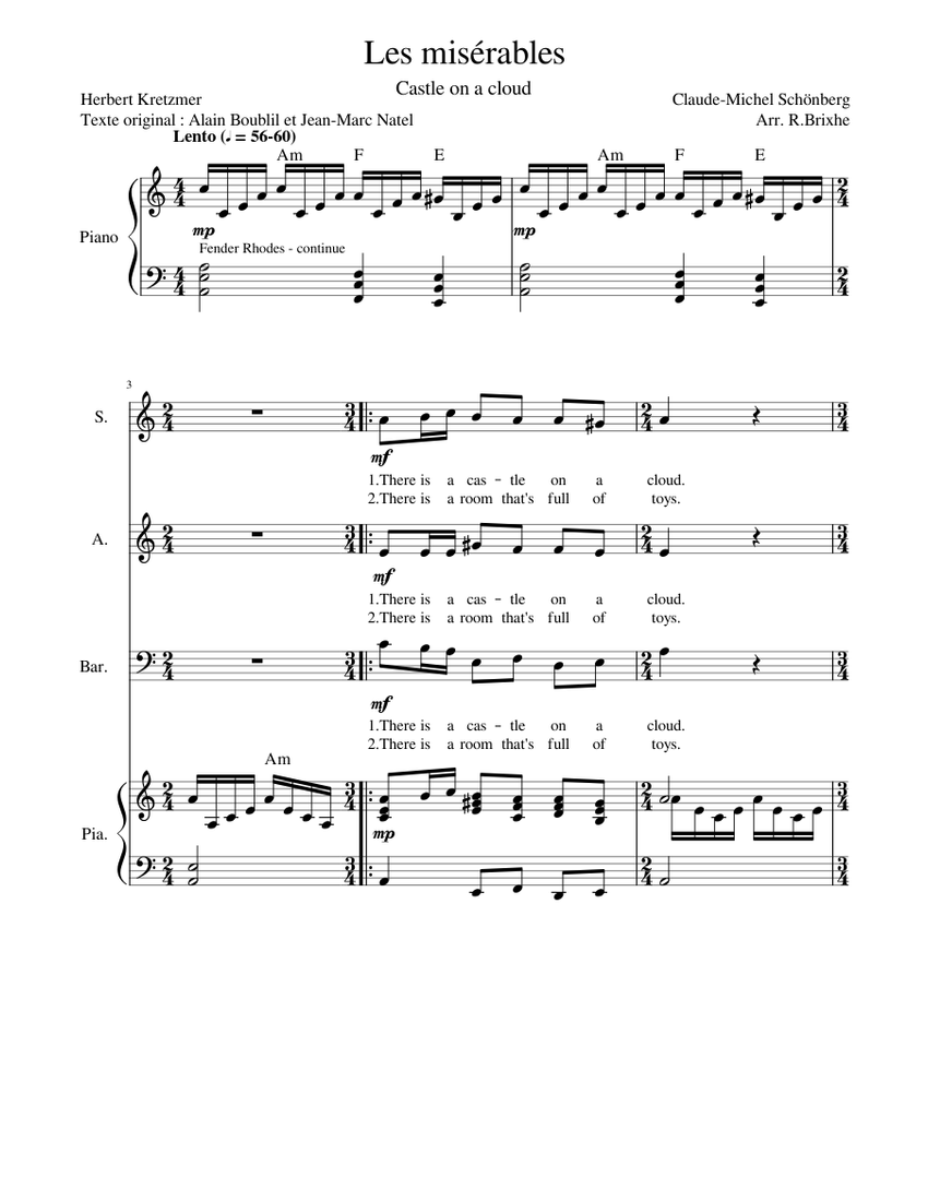 utf-8''Les%20mis%C3%A9rables%2DCastle%20on%20a%20cloud Sheet music for ...
