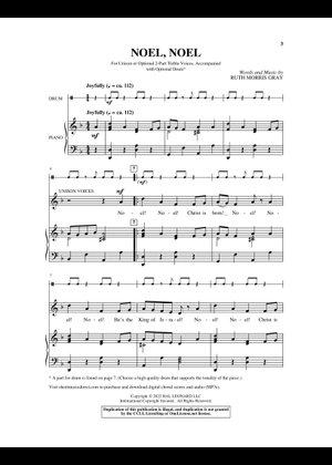 Play Official version of A New Noel Sheet Music by Traditional English ...