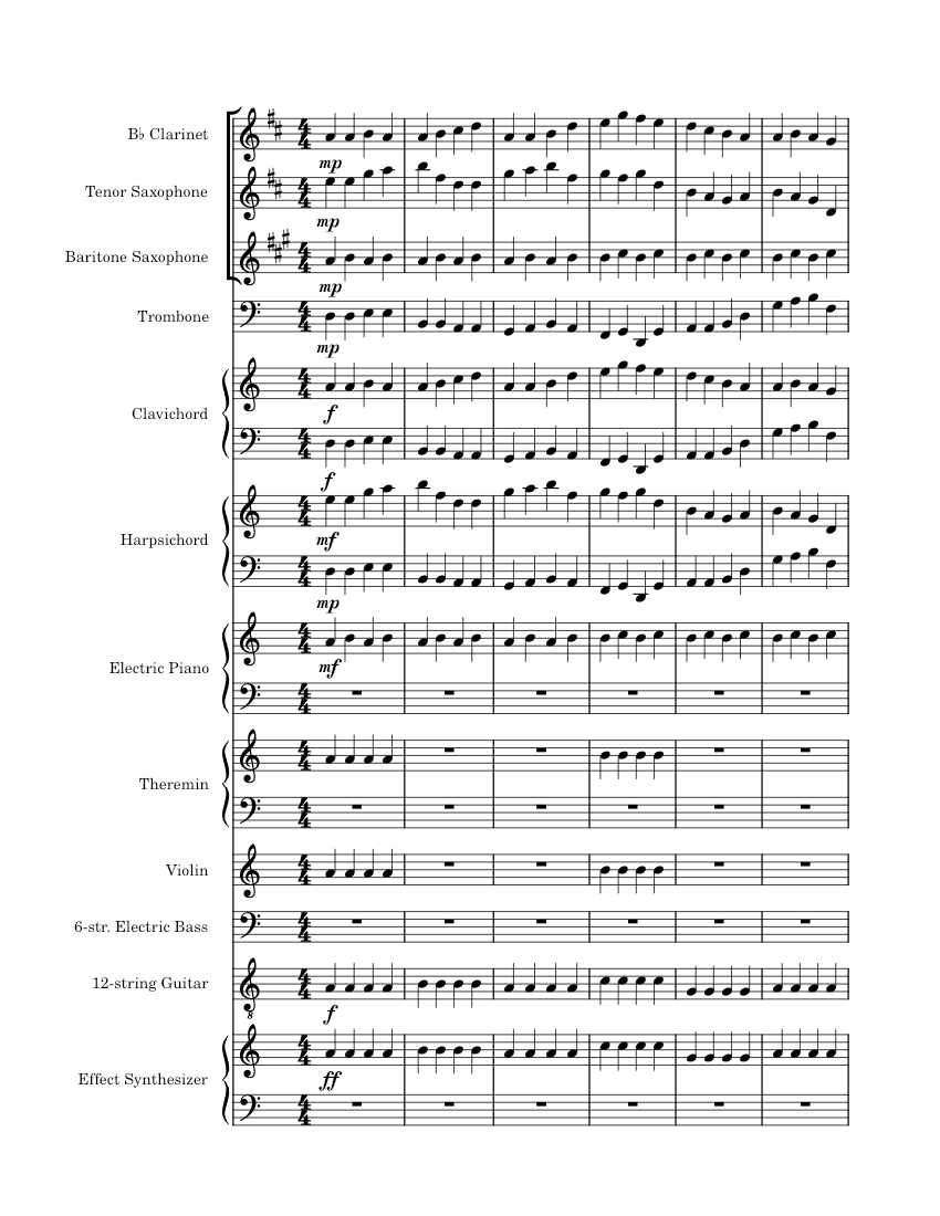 Keys, Strings, And Reeds Sheet music for Piano, Trombone, Harpsichord ...