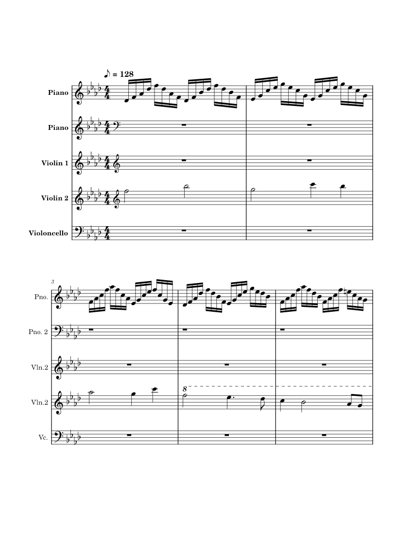 Quartet in F minor Sheet music for Piano, Flute, Violin, Cello (Piano Quartet) | Musescore.com