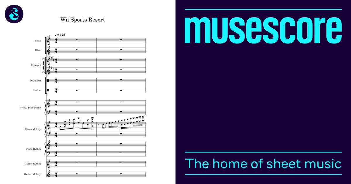 Wii Sports Resort Sheet music for Piano, Flute, Oboe, Violin & more ...