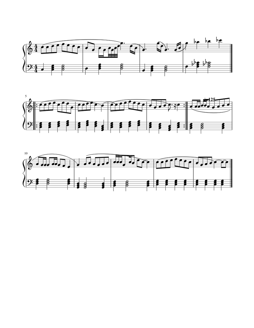 Barney Theme Song Sheet Music for Piano (Solo) easy | MuseScore.com