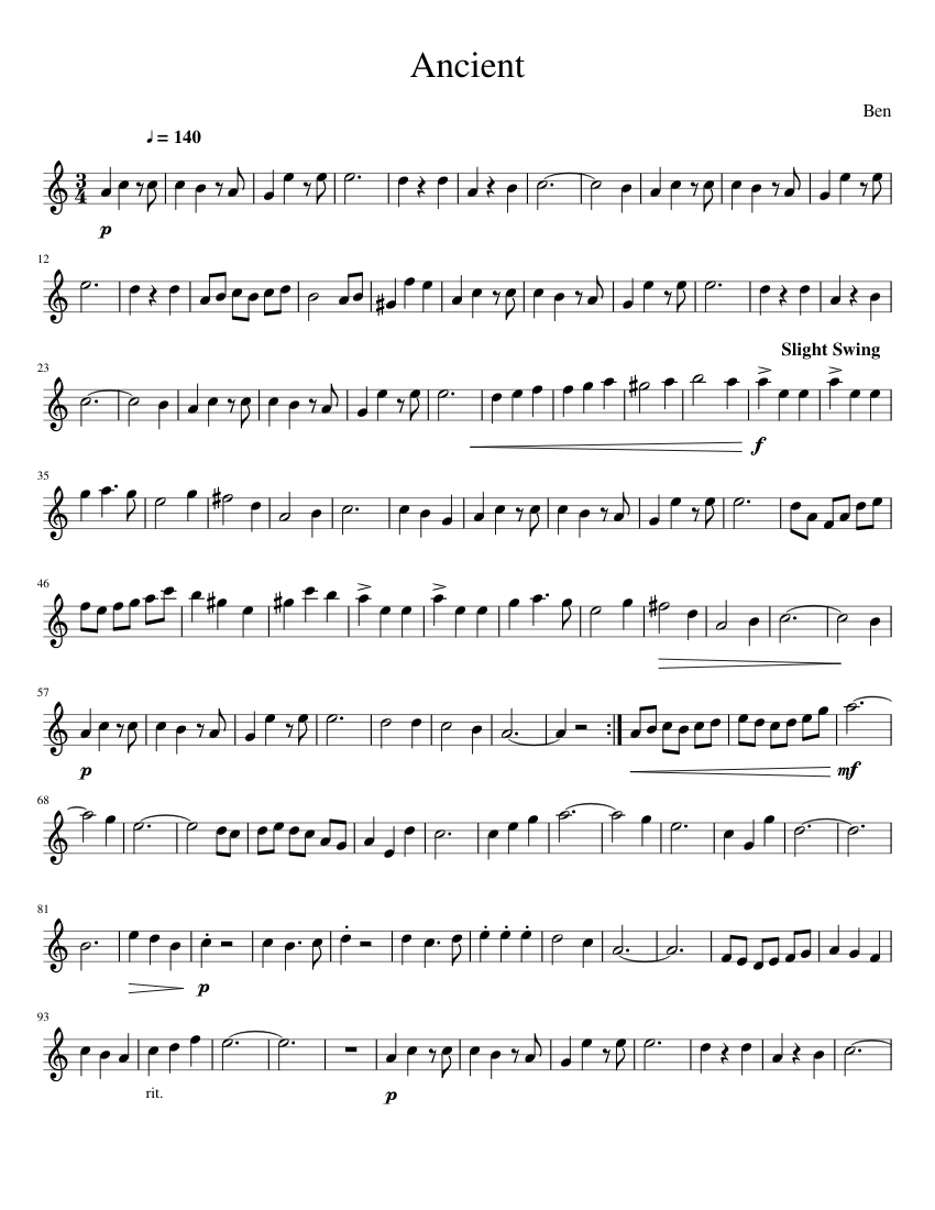 Ancient Sheet music for Violin (Solo) | Musescore.com