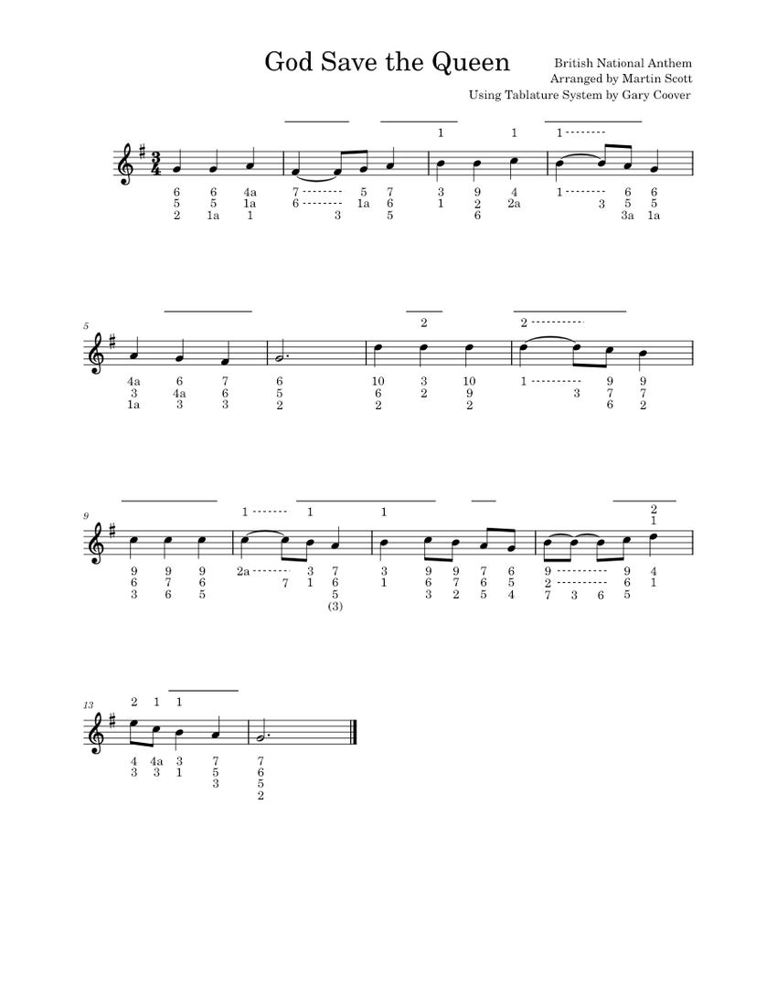 God Save the Queen – Misc Traditional God Save the Queen (Anglo ...